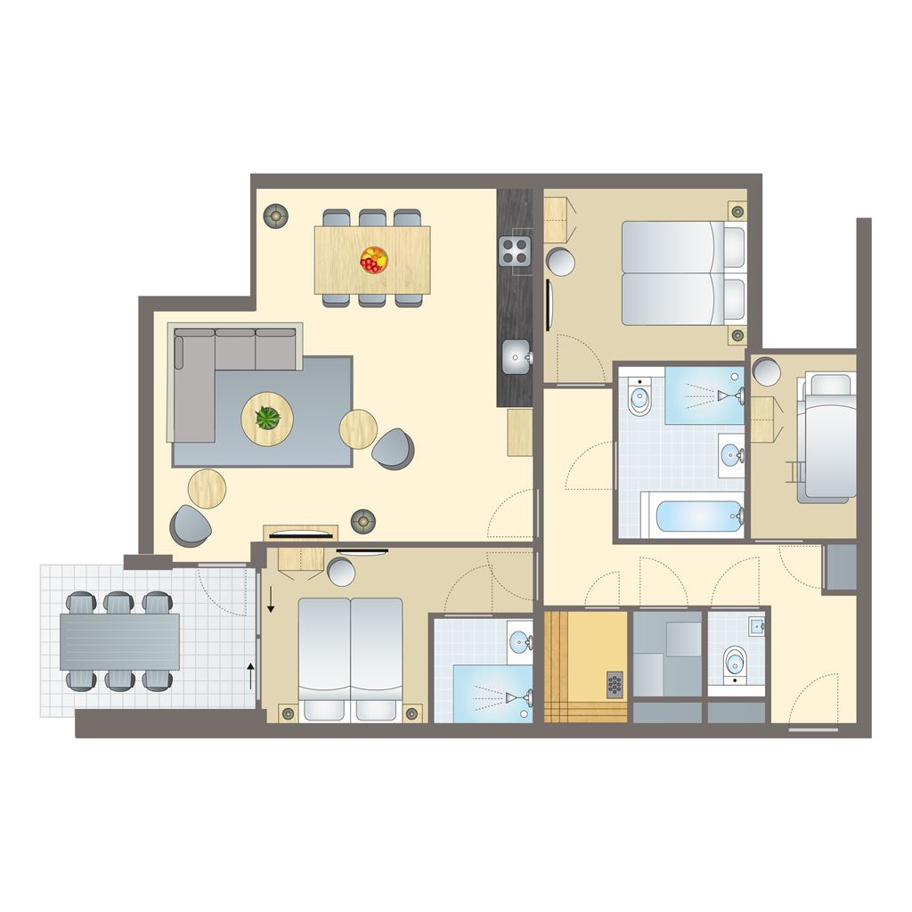 4-6-person apartment - Luxury 4-6L on Beach apartments Kaap West