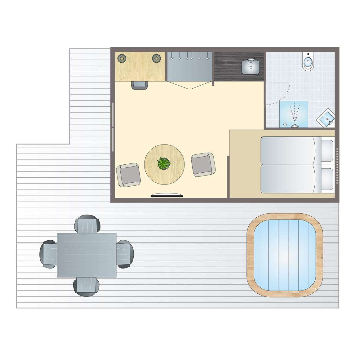 2-person pod - Garden Pod VIP 2C2 on Laceby Manor Resort & Spa