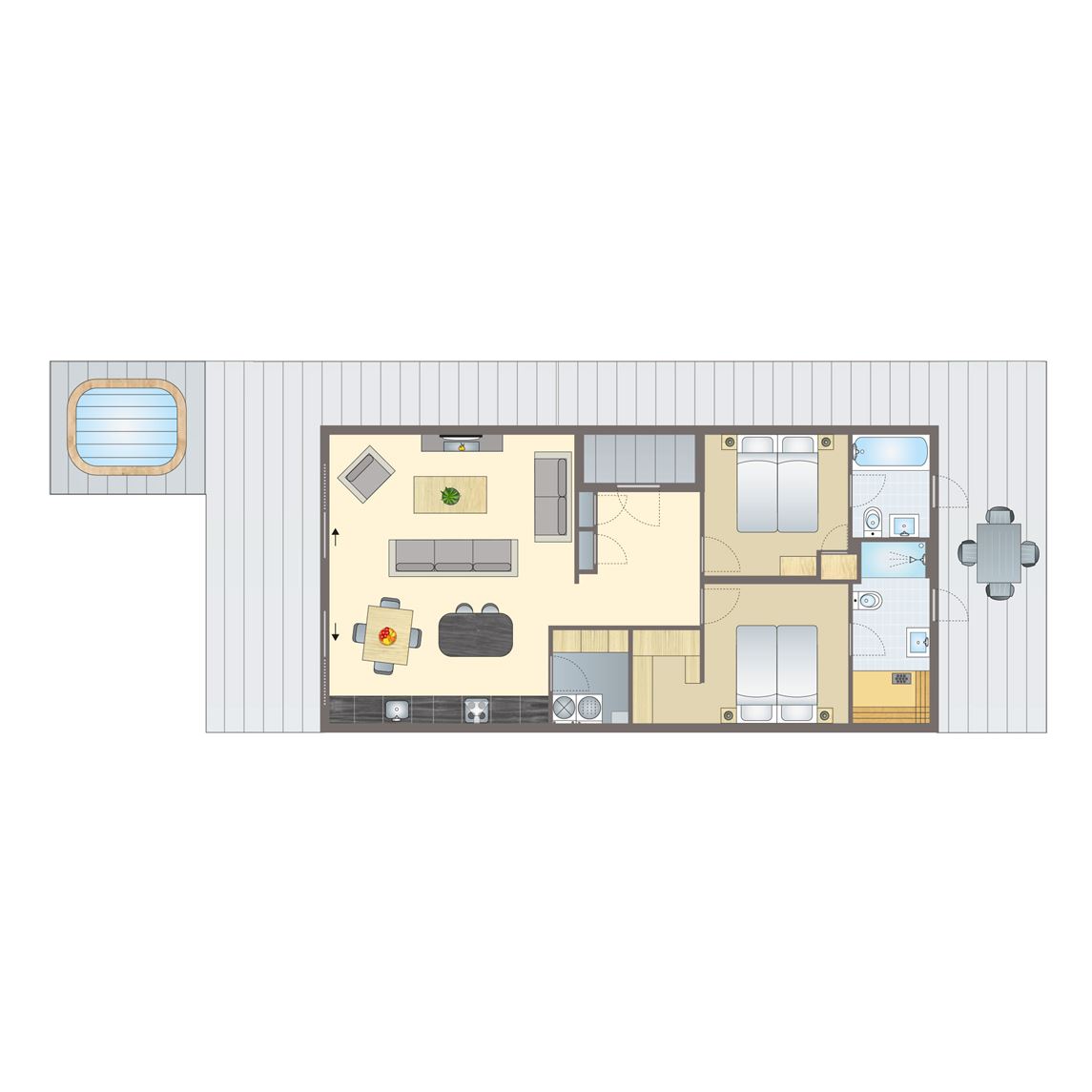 4-person lodge - The Luxury Retreat 4EL1 on Laceby Manor Resort & Spa