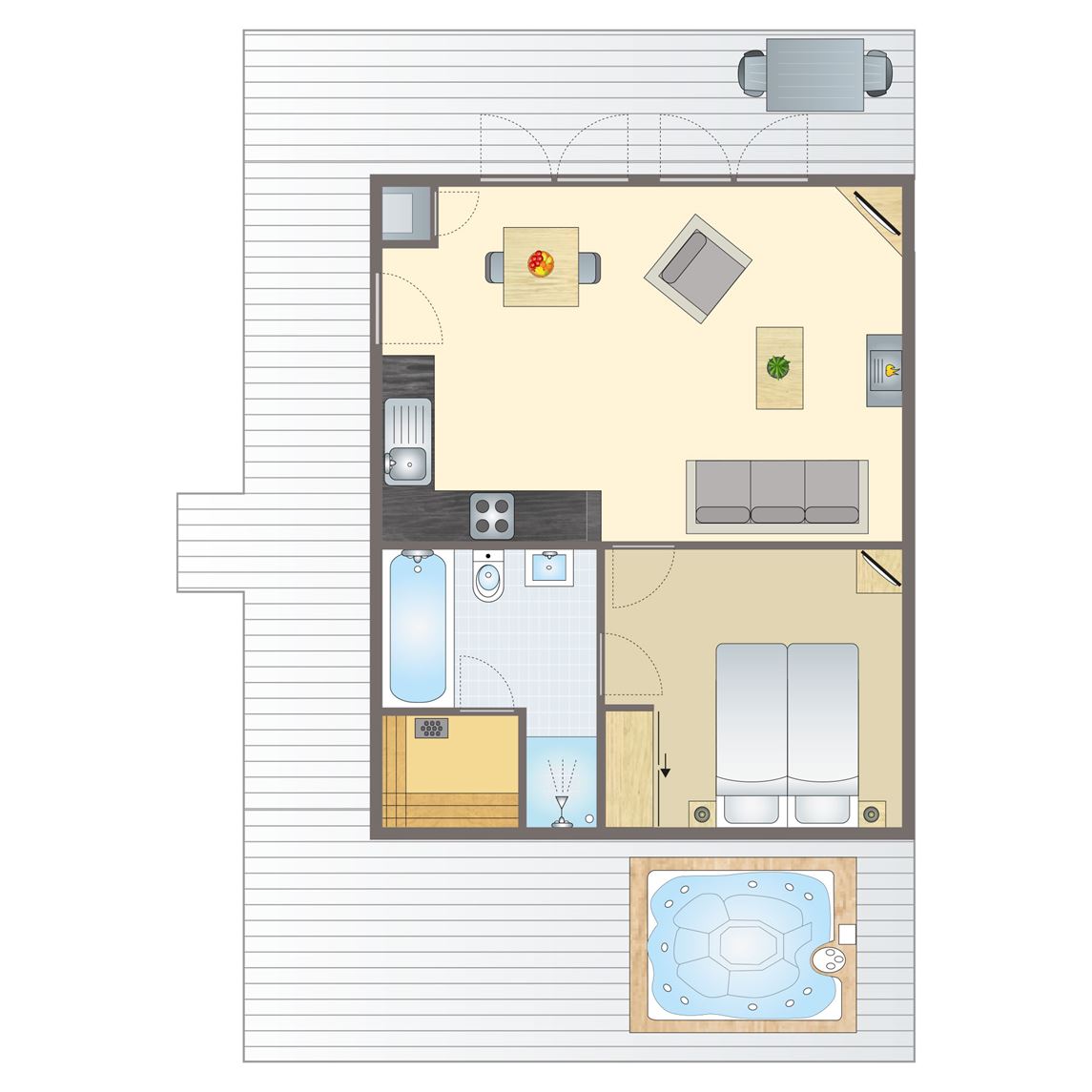 2- person lodge - Typhoon Lodge 2L1 on Marwell Resort