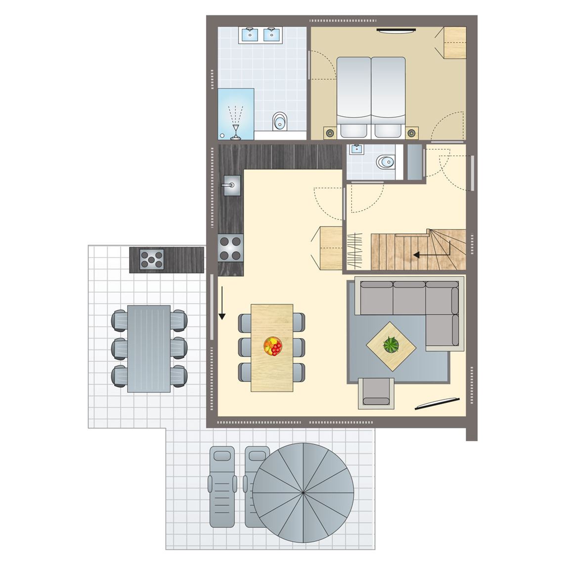 6-person outdoor culinary holiday home - Comfort 6CE on Holiday villas ...