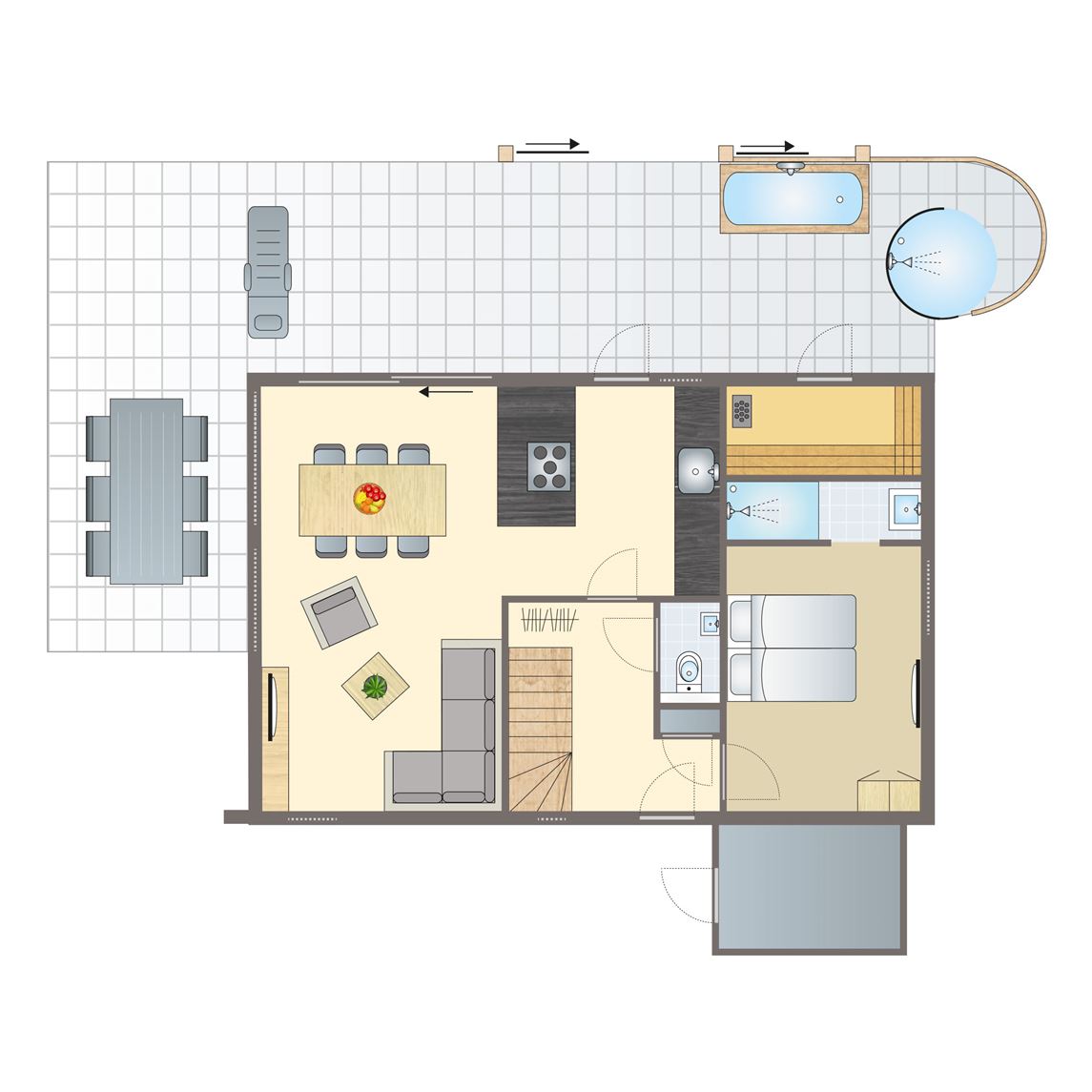 6-person wellness holiday cottage - Extra luxury 6ELW on Holiday villas ...