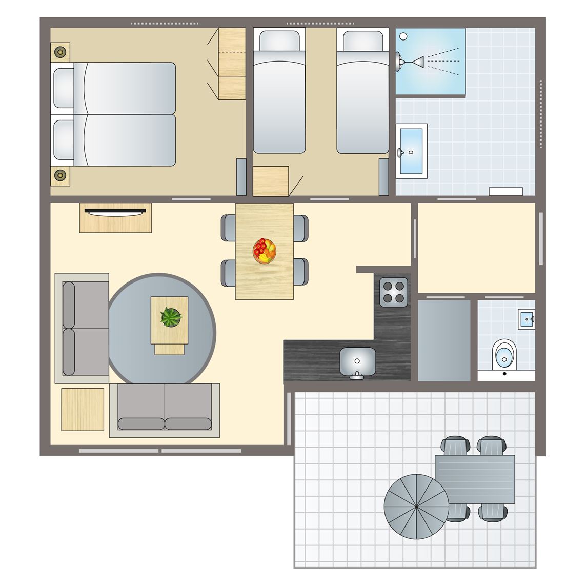 4-person bungalow - Comfort 4C2 on Holiday park Warsberg